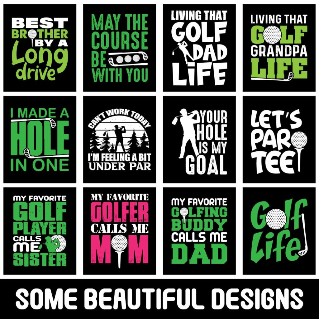 Golf T-Shirt Design Bundle | MasterBundles