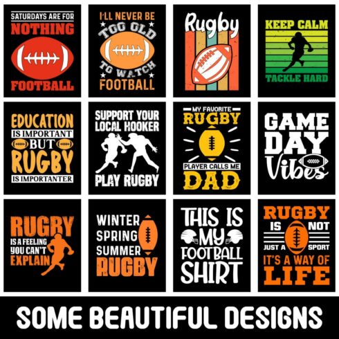 Rugby T-Shirt Design Bundle | MasterBundles