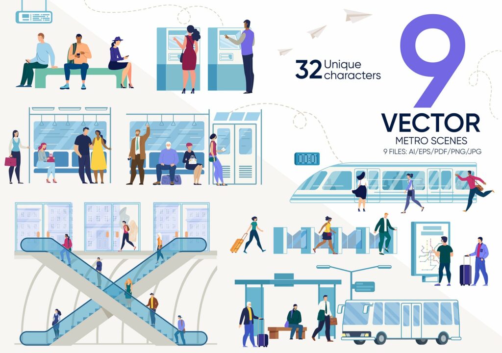 Metro Vector Scenes – MasterBundles