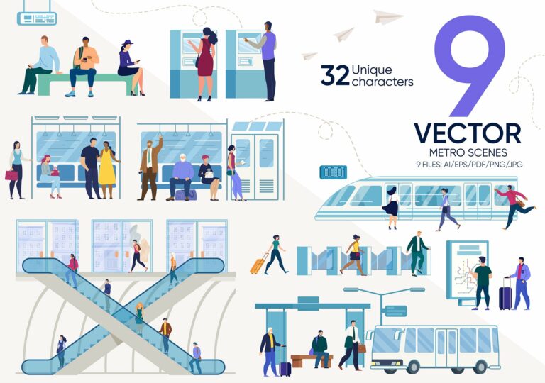 Metro Vector Scenes – MasterBundles