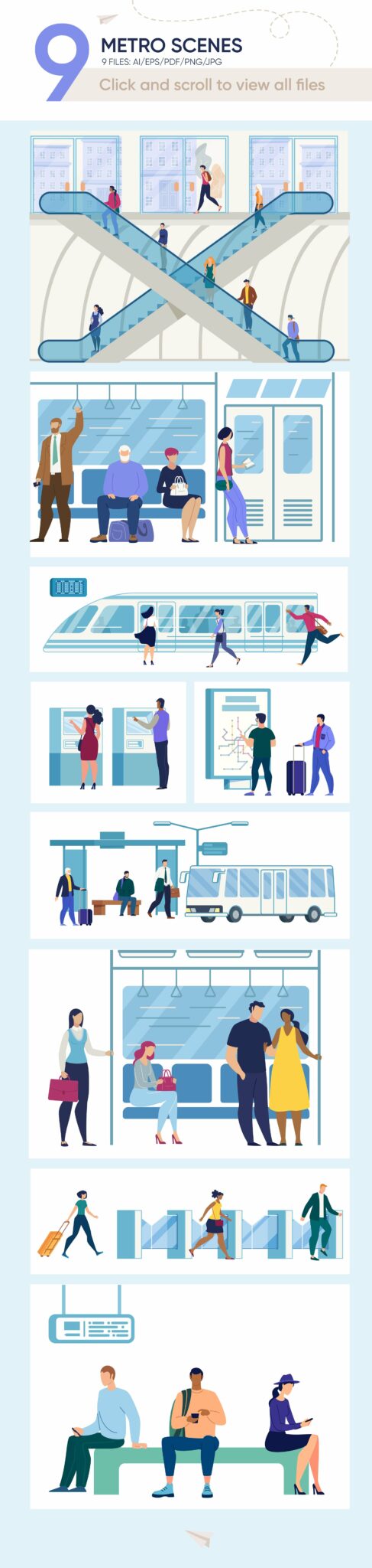 Metro Vector Scenes – MasterBundles