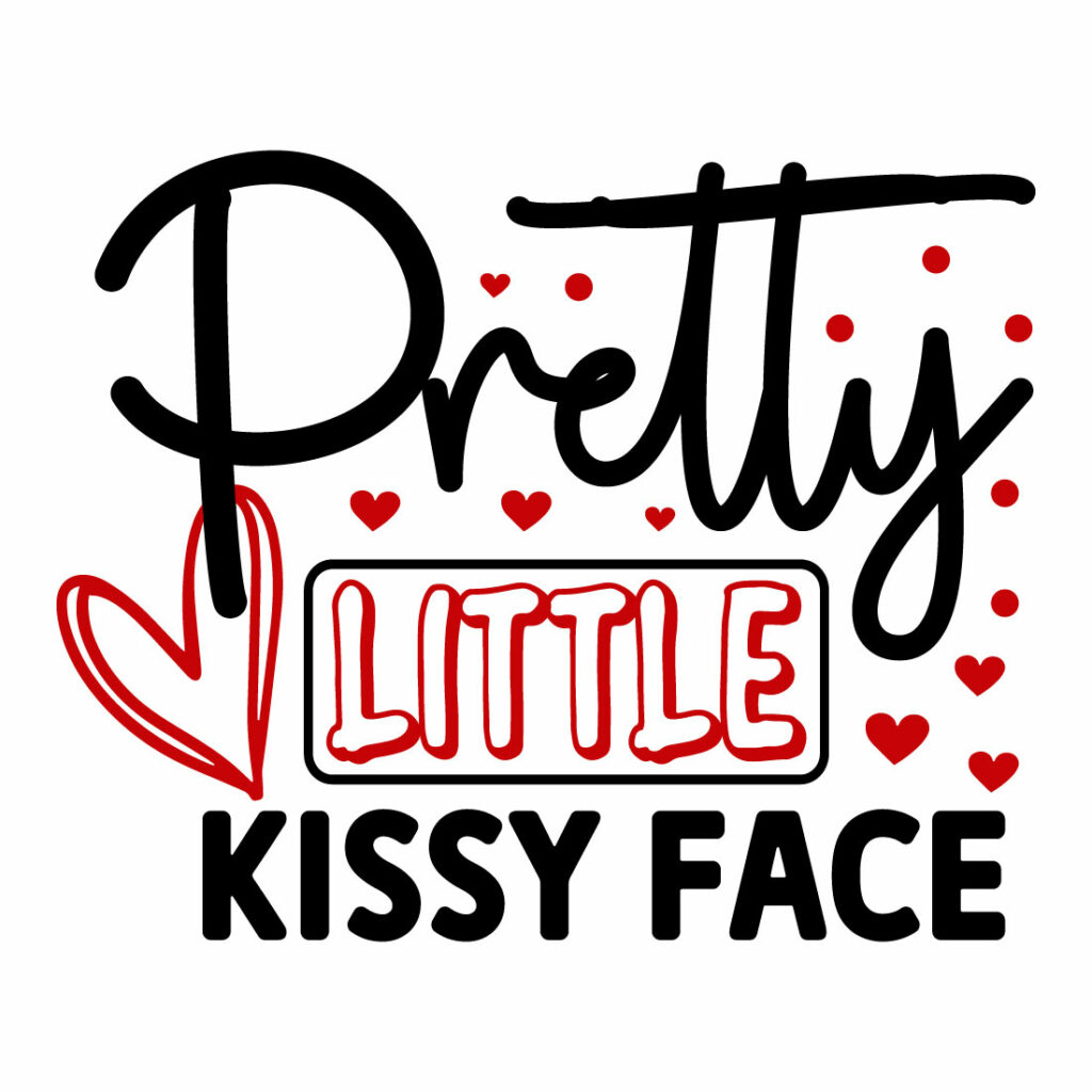 Pretty Little Kissy Face SVG Design - MasterBundles