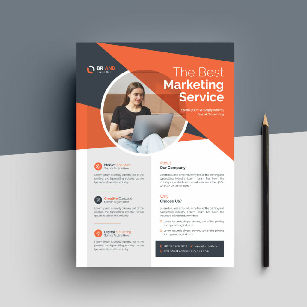 Marketing Service Flyer Template Design | MasterBundles