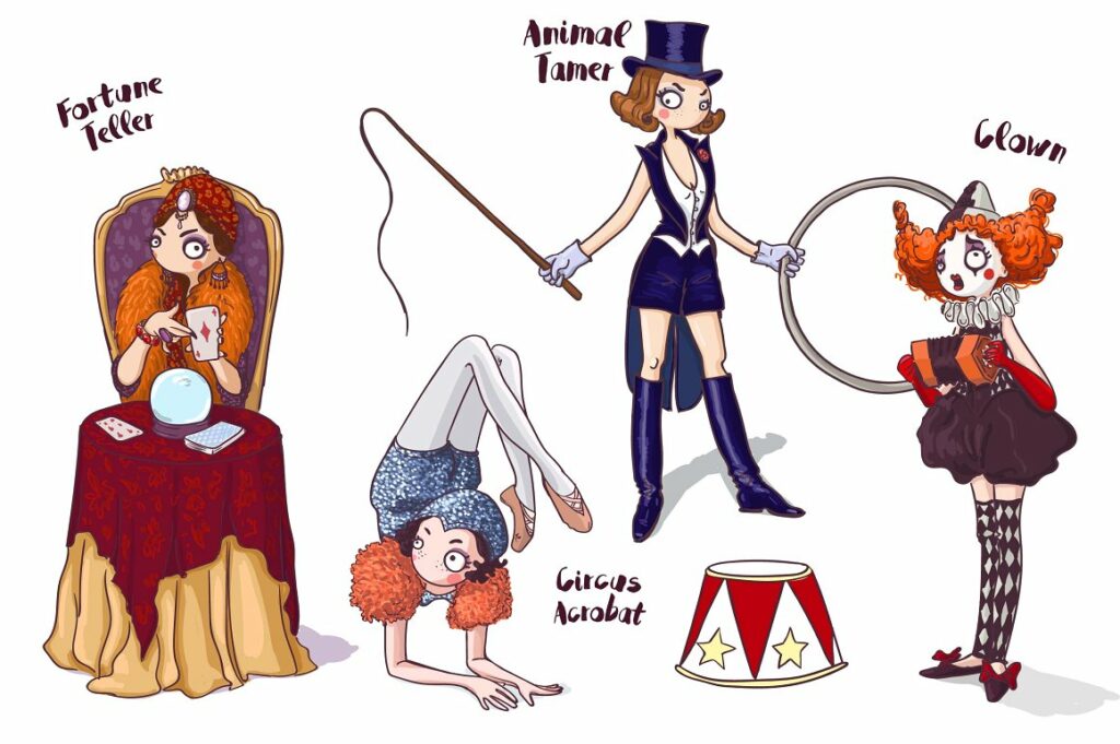 Circus Cute Girls Collection – MasterBundles