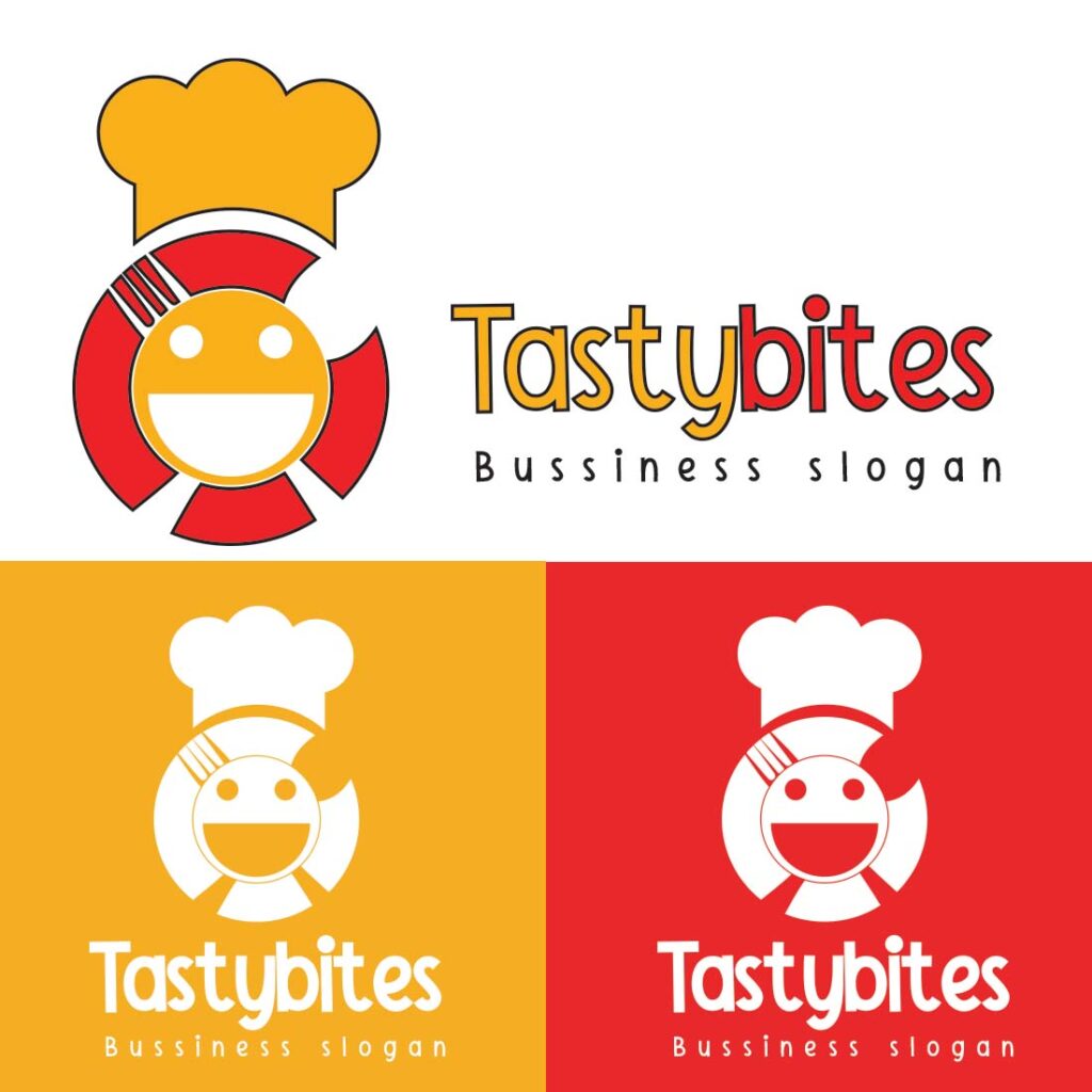 Happy Restaurant Logo - TastyBites - MasterBundles