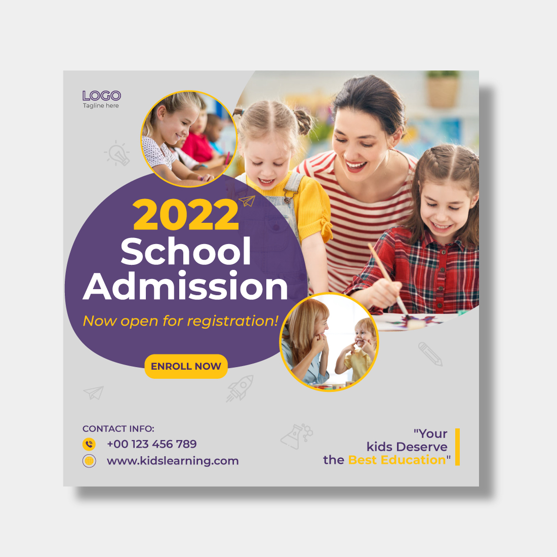 Education Social Media Post Design - MasterBundles