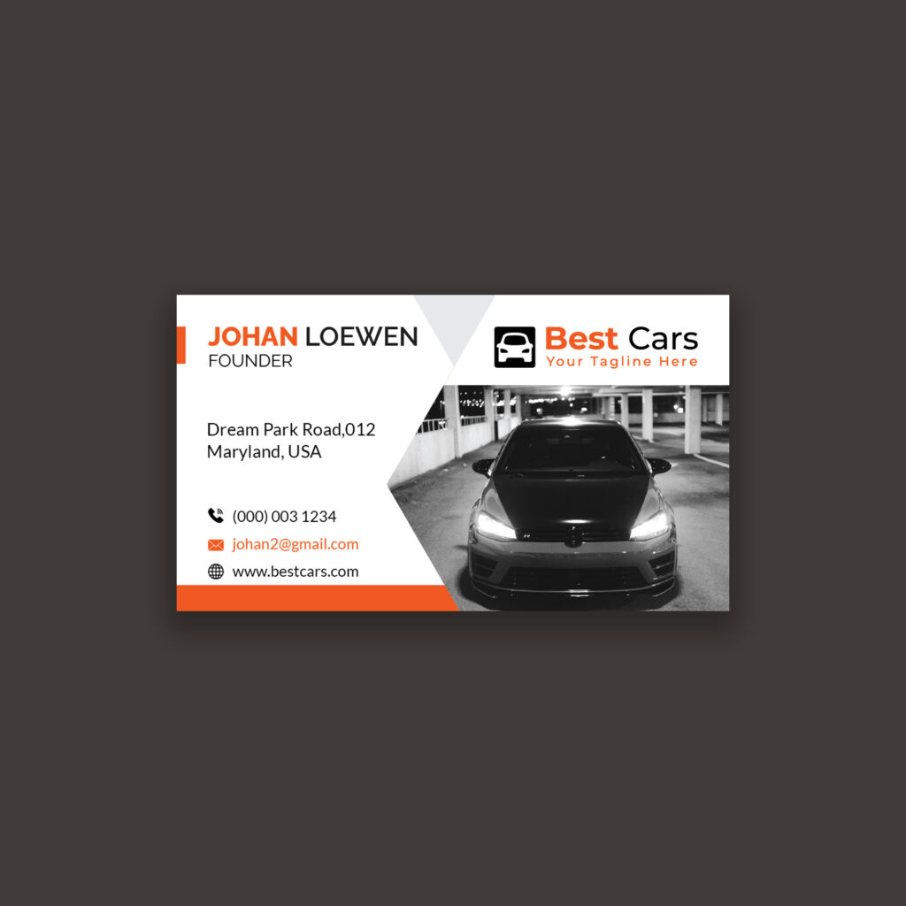 Car Business Card Design Template | MasterBundles