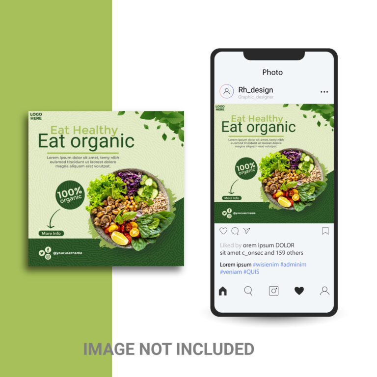 5 Organic Social Media PSD Template For Facebook & Instagram ...