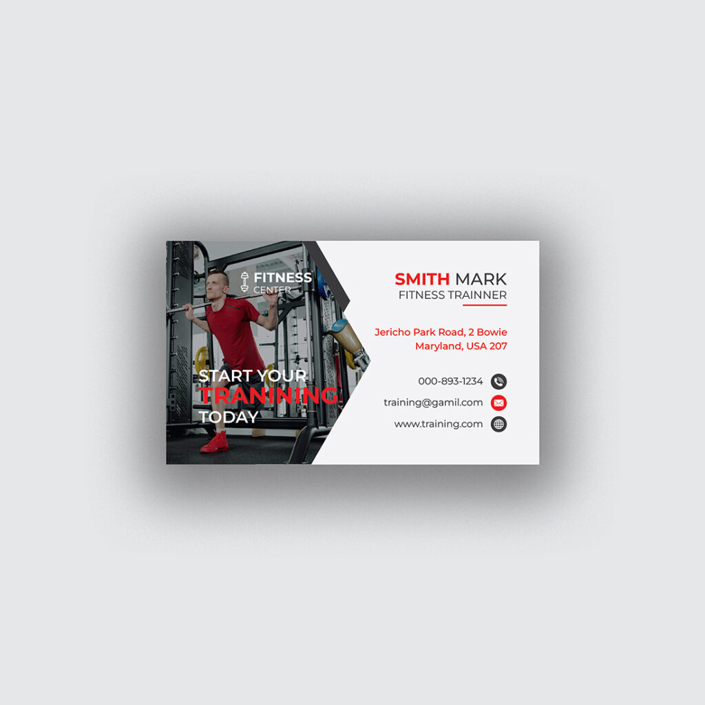 GYM Fitness Business Card Template | MasterBundles