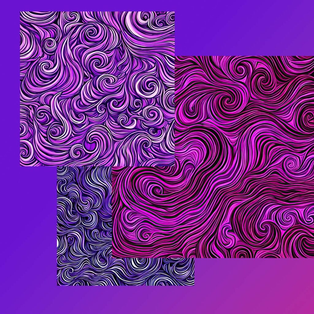 Purple Curvy Background Layout | MasterBundles