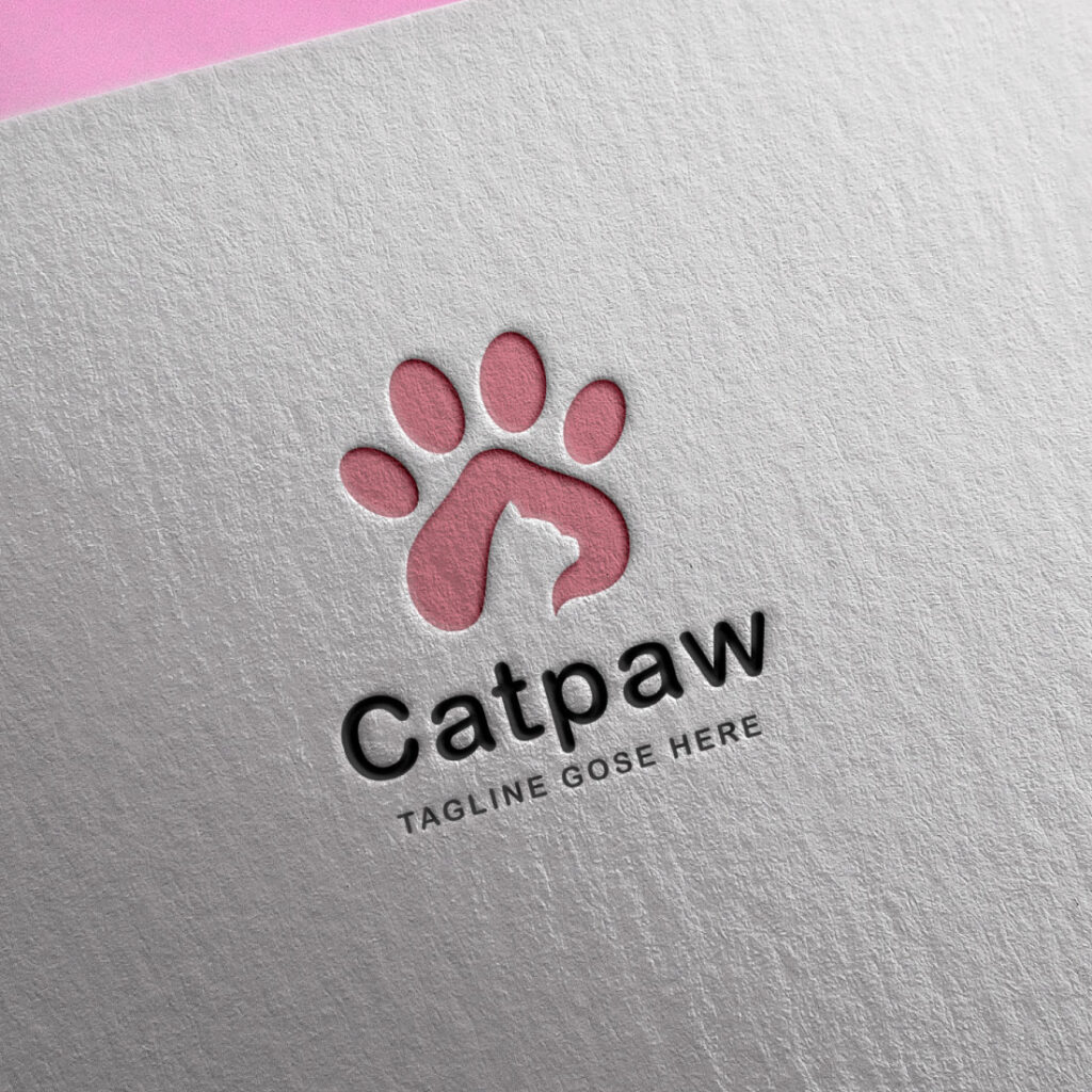 Cat Paw Logo Template - MasterBundles