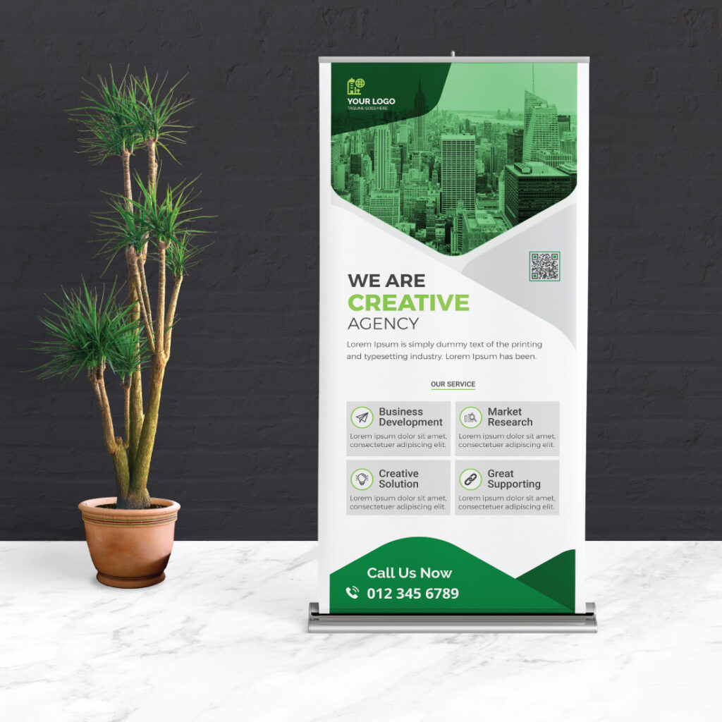 Professional Creative Corporate or Business A4 Rollup Banner Template