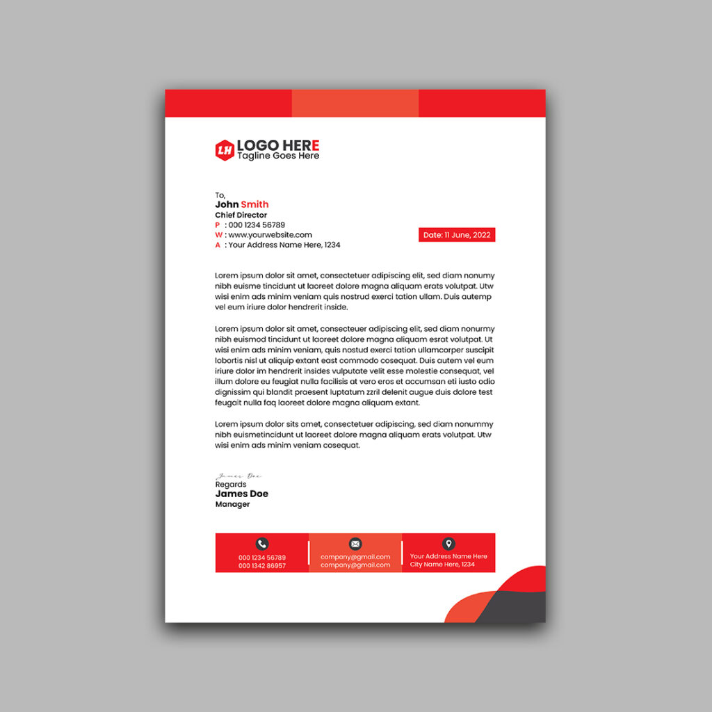 Creative Letterhead Design Template - MasterBundles