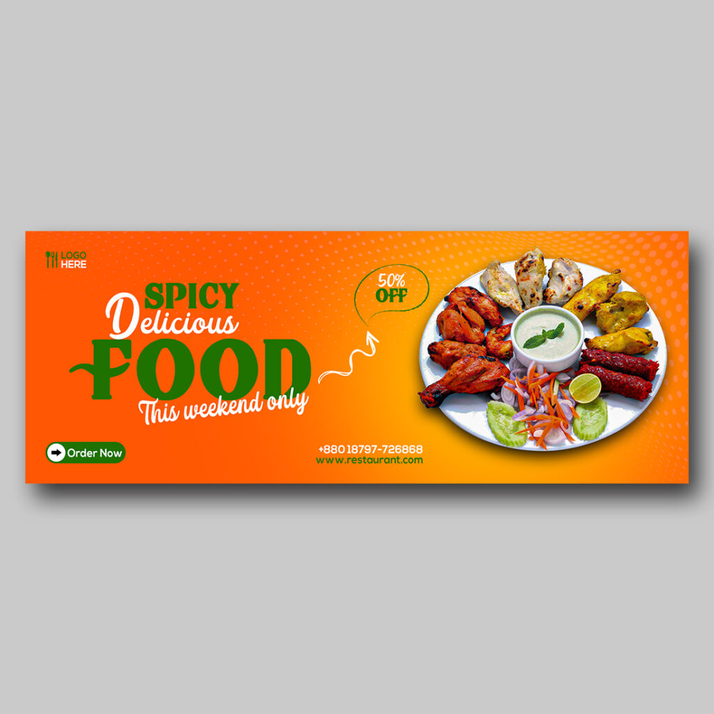 Restaurant Facebook Cover Design - MasterBundles