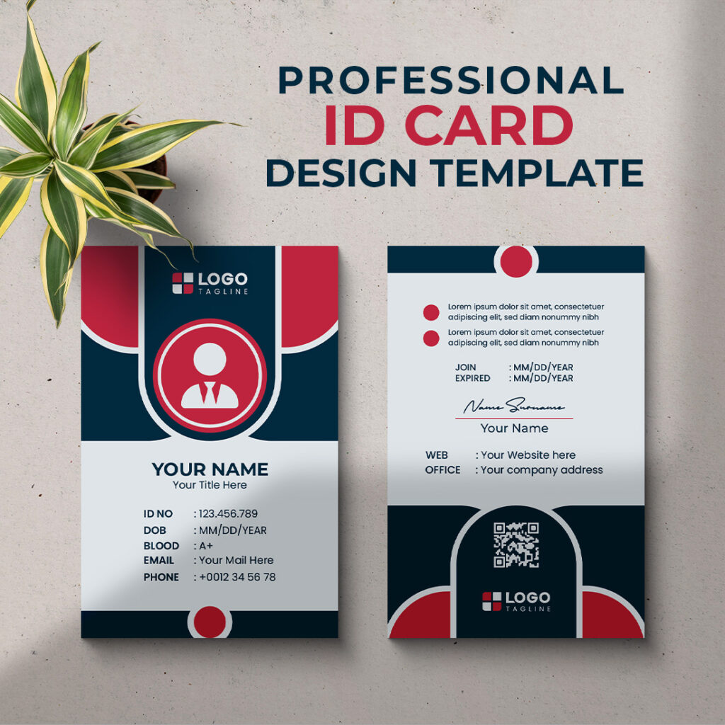 Professional Modern Unique Id Card Design Template - MasterBundles