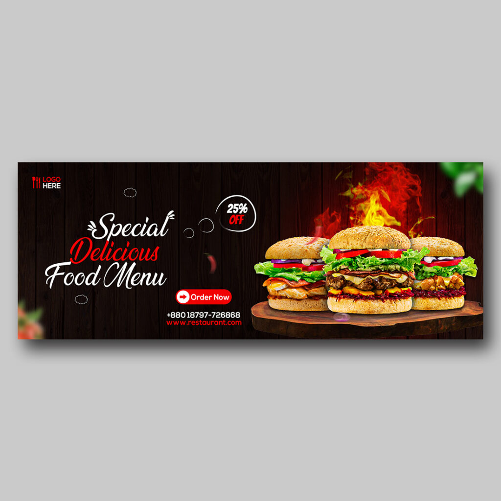 Restaurant Cover Photo Facebook - MasterBundles