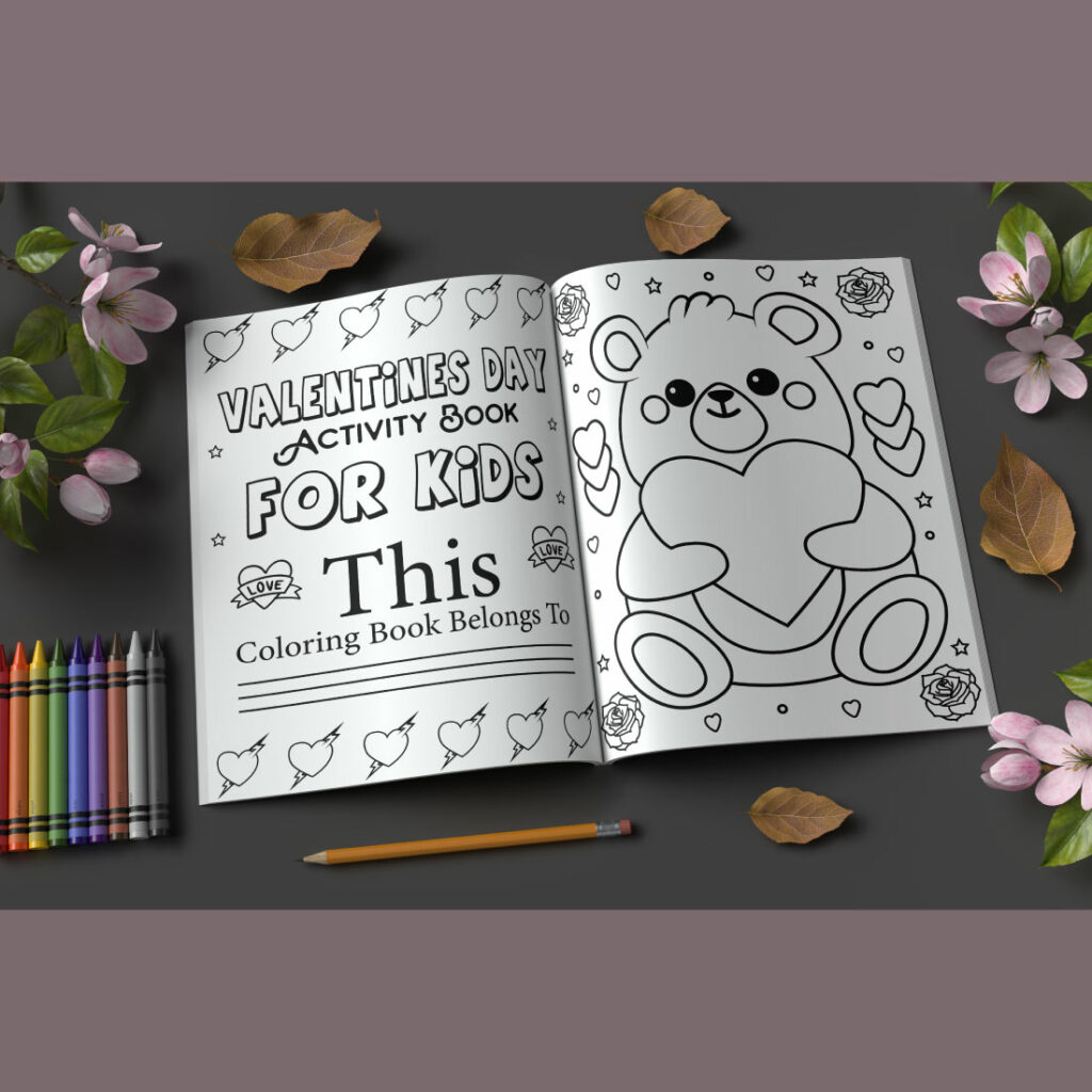 Valentines-Day-Activity Coloring Page Bundle For KDP - MasterBundles