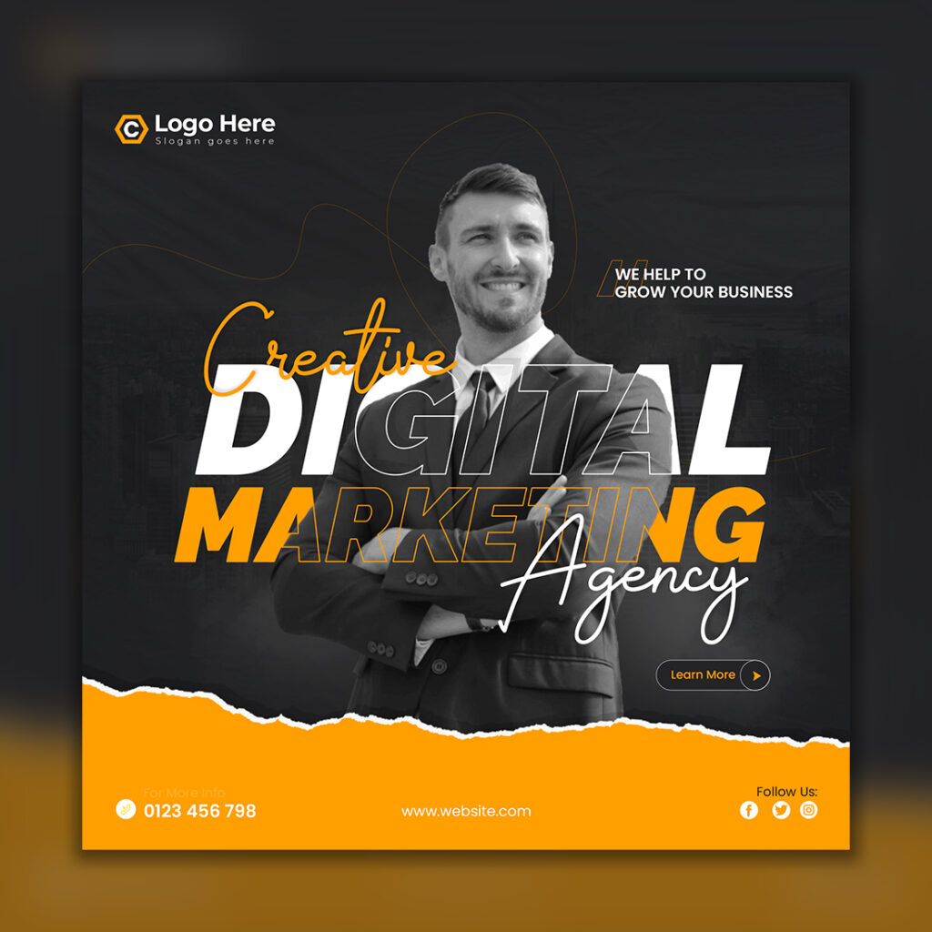 Creative digital marketing agency Post Design In Just 5$ - MasterBundles