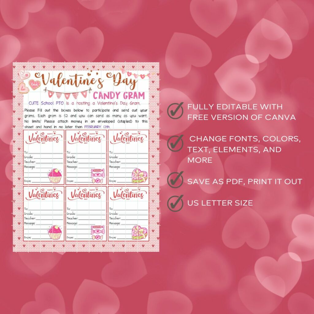 Valentines Candy Gram - MasterBundles