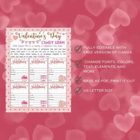 Valentines Candy Gram - MasterBundles