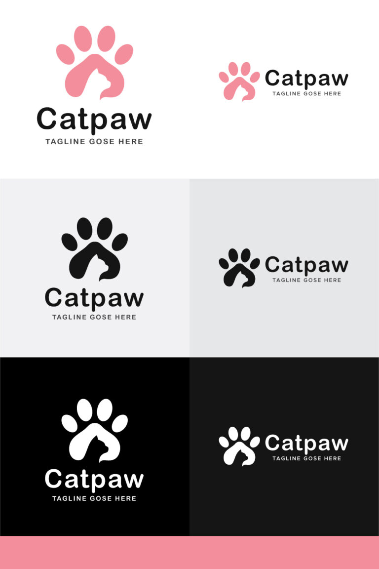 Cat Paw Logo Template - MasterBundles