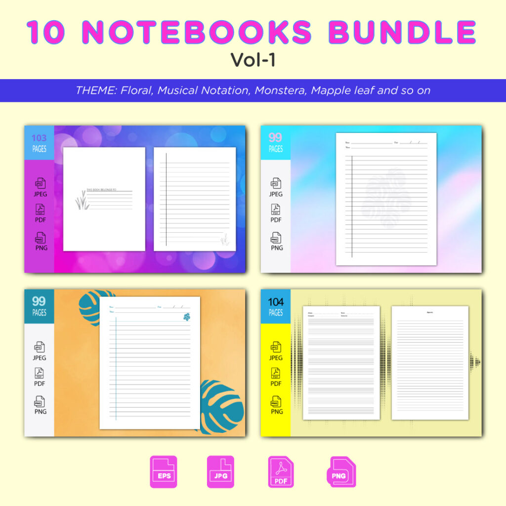 10 Notebook Bundle Vol-1 | MasterBundles