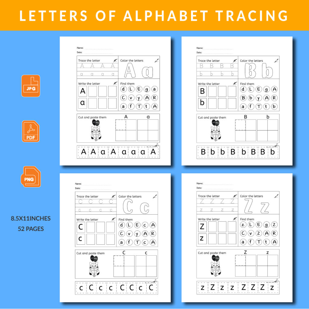 Letters Of Alphabet Tracing - MasterBundles