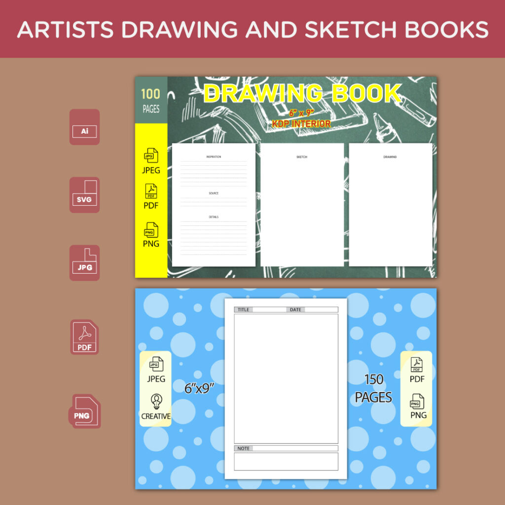 Artists Drawing And Sketch Books | MasterBundles
