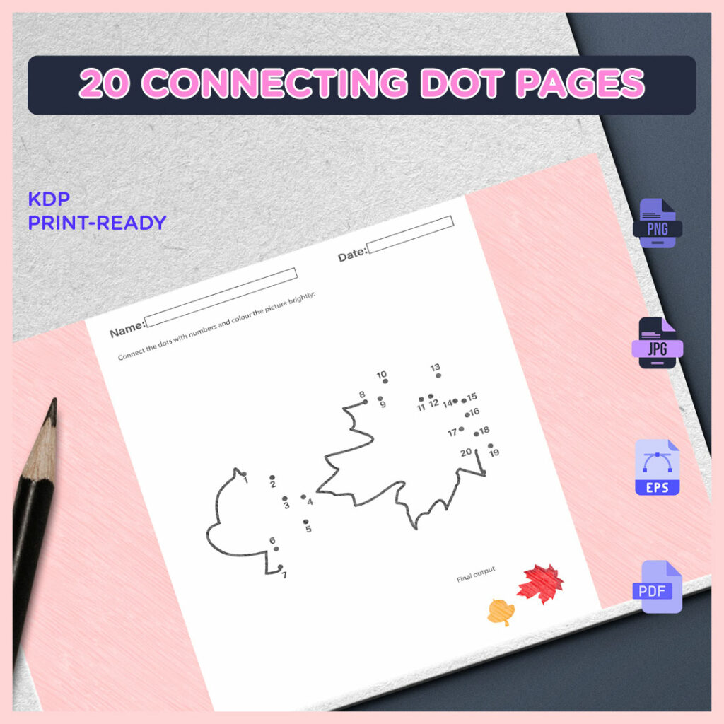 20 Connecting Dots Game Dot To Dot Pages | MasterBundles