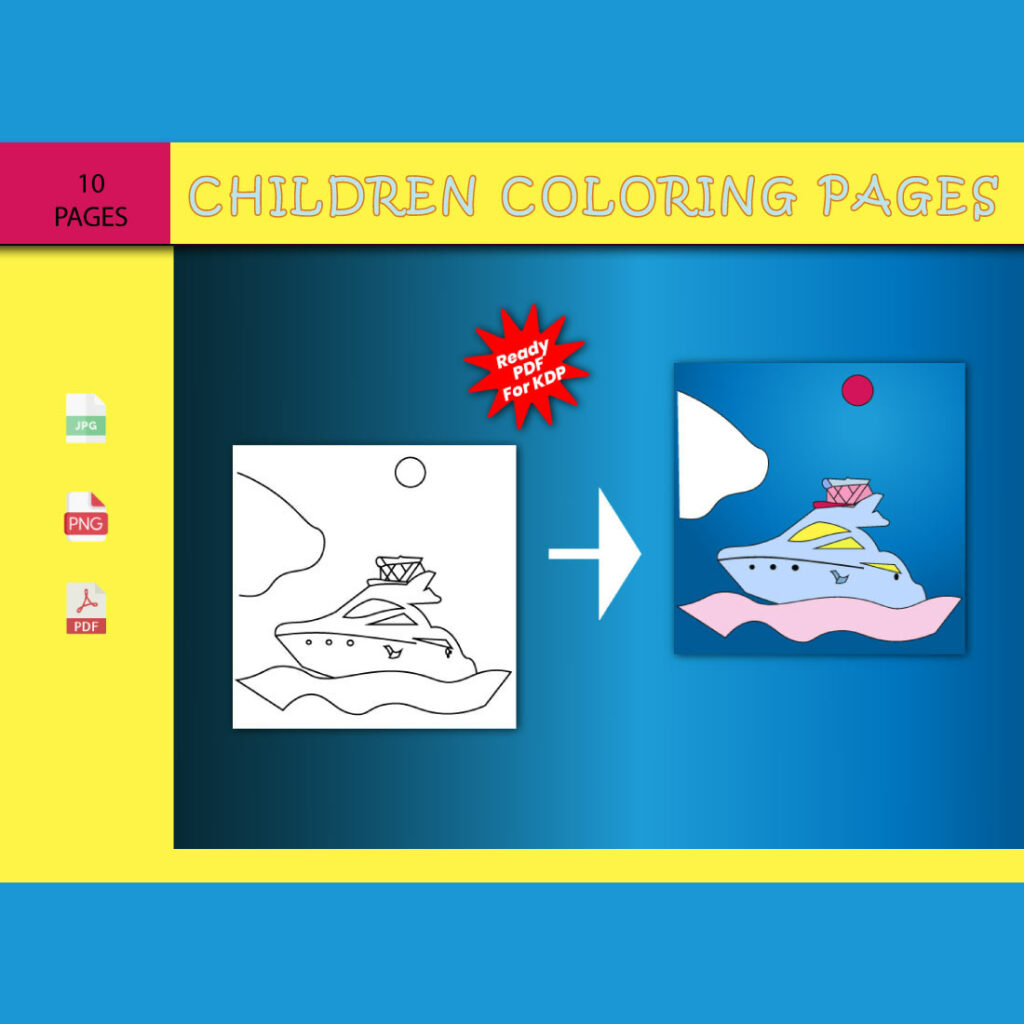 10 Children Coloring Pages - MasterBundles