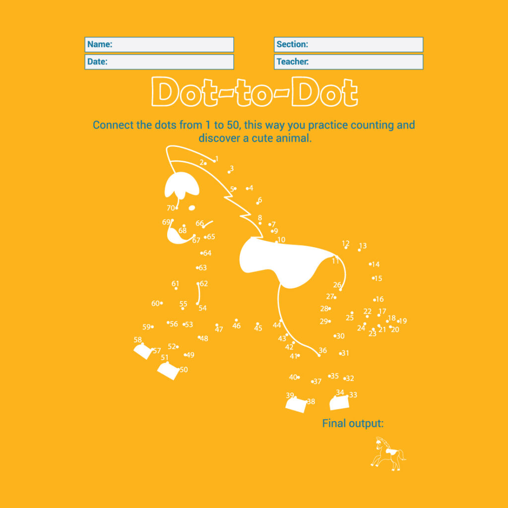 Horse Dot To Dot - MasterBundles