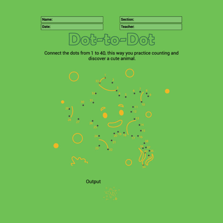 Starfish Connecting Dot Worksheet - MasterBundles