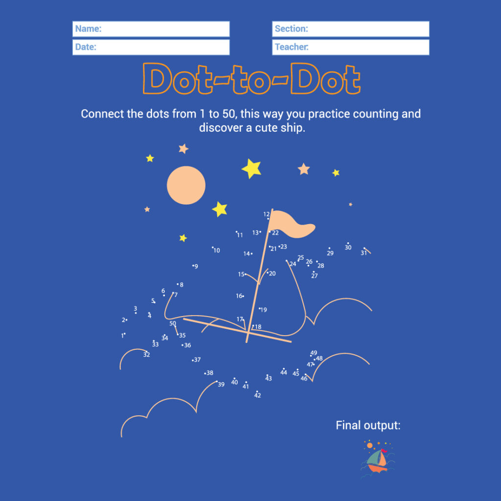 Yacht Dot To Dot - MasterBundles