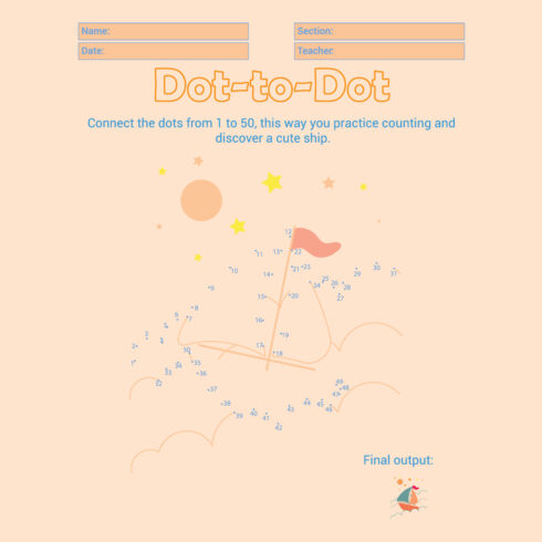 Yacht Dot To Dot - MasterBundles