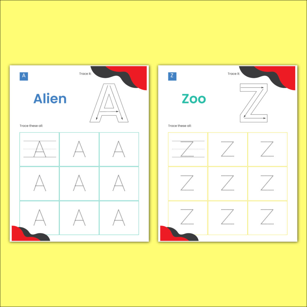 Alphabet Tracing Book Vol 1 - MasterBundles