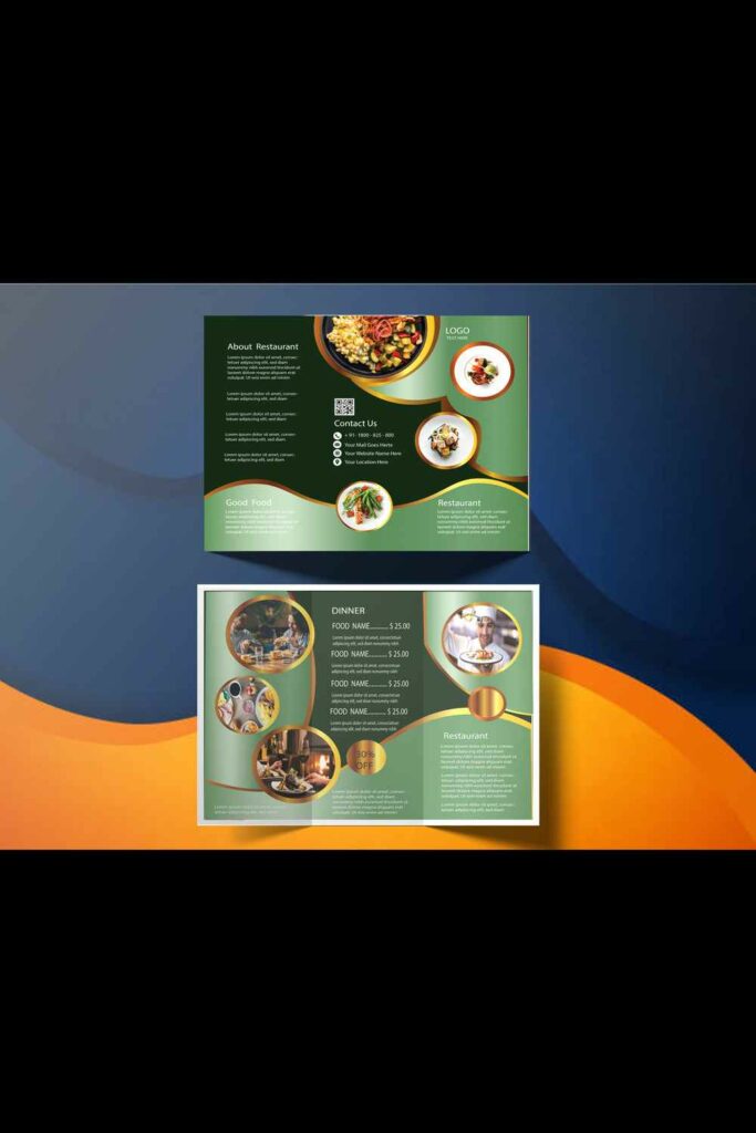 Restaurant Food - Tri Fold Boucher Design Template - MasterBundles