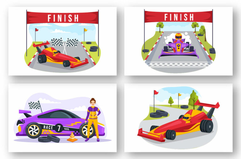 15 Formula Racing Sport Car Illustration - MasterBundles