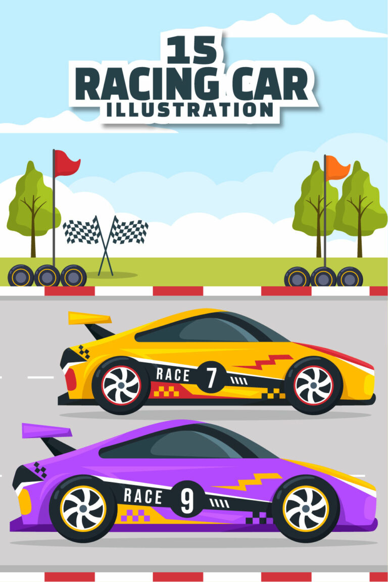 15 Formula Racing Sport Car Illustration - MasterBundles