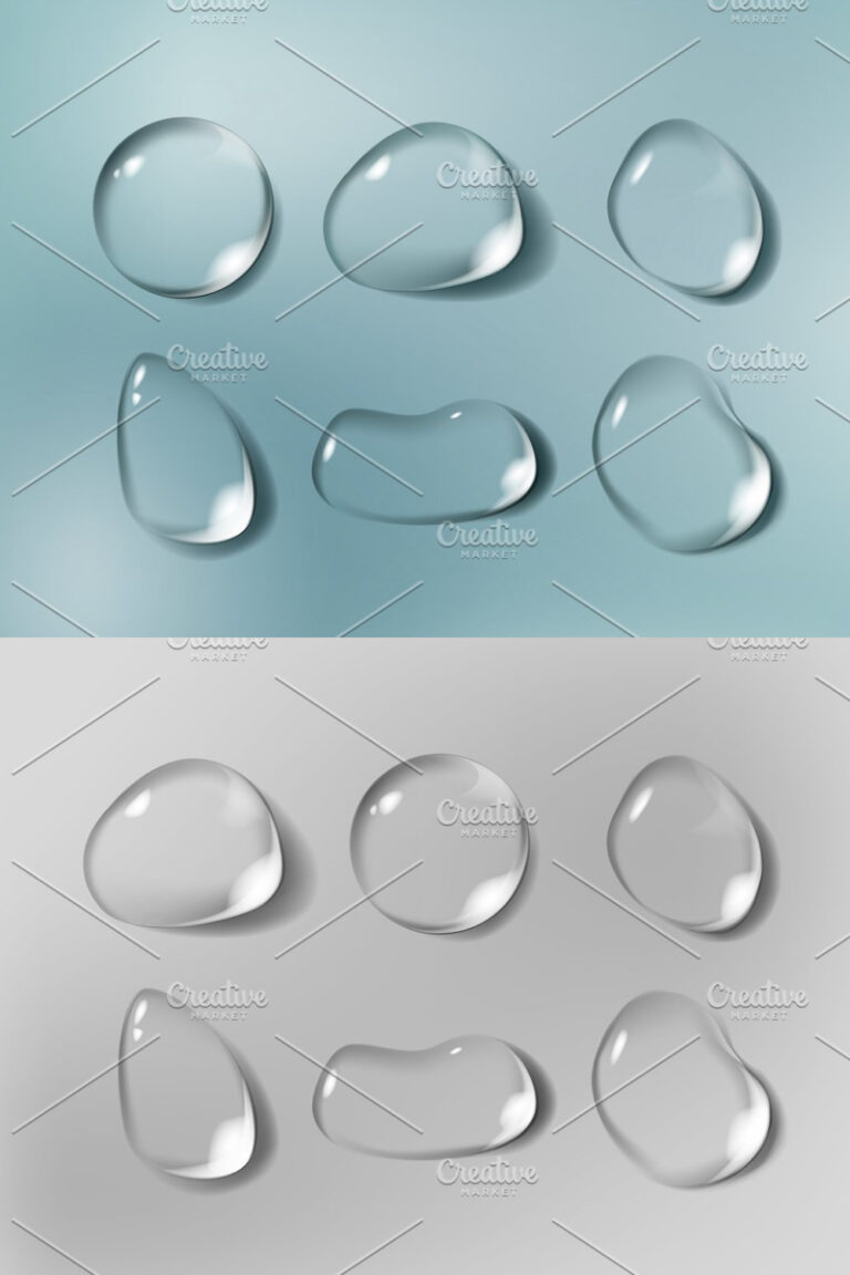 Realistic Water Drops Set – MasterBundles