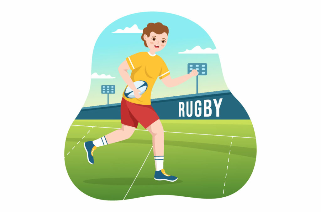 11 Rugby Player Illustration - MasterBundles