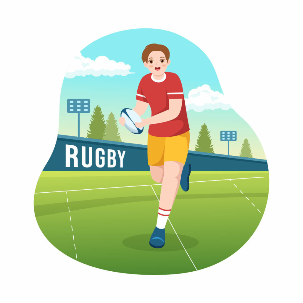 11 Rugby Player Illustration - MasterBundles