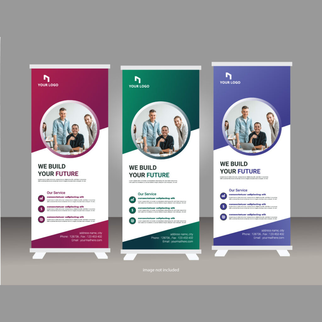 Roll up banner design template, modern x-banner, roll up design, Golf ...