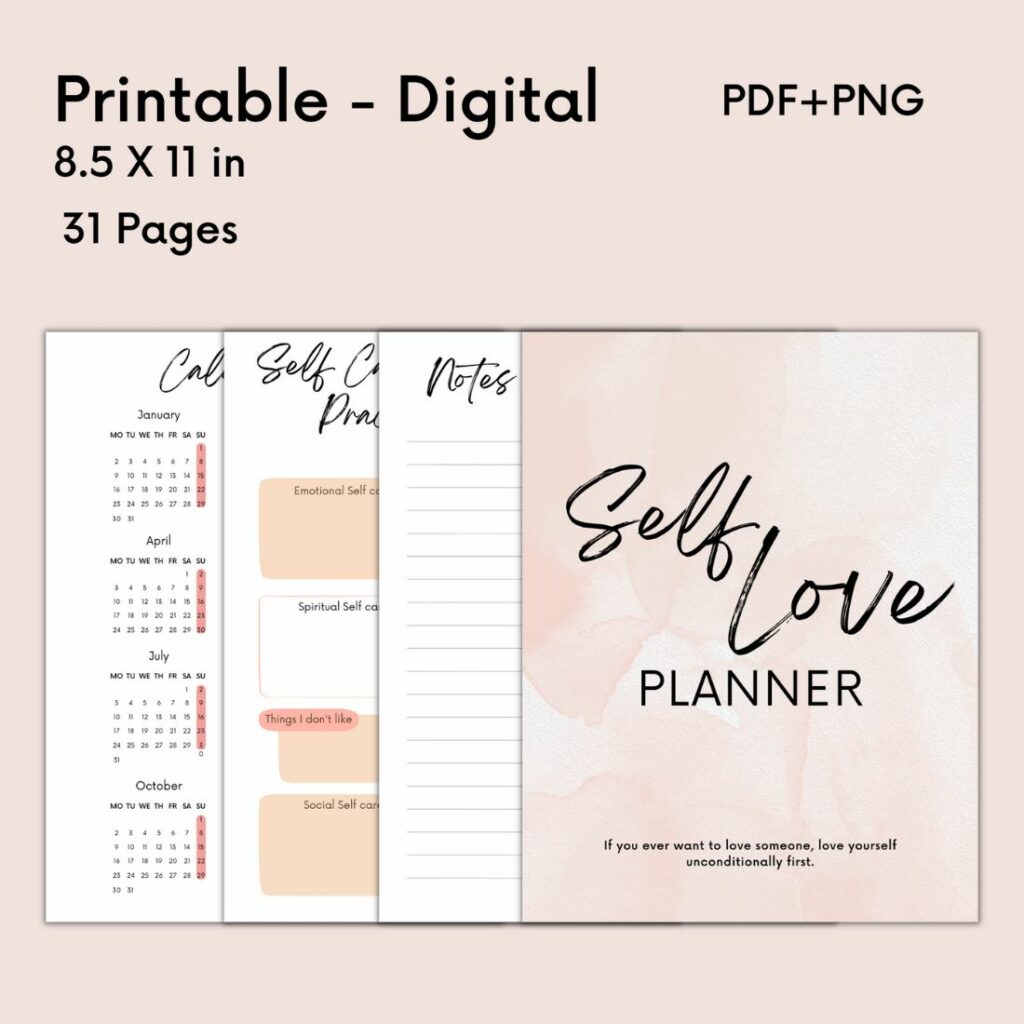 Self Love Digital Planner - MasterBundles
