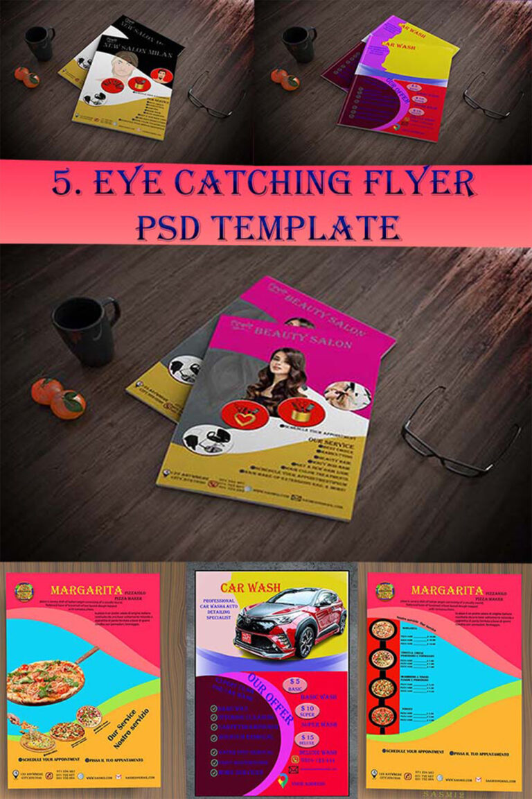 5.Eye Catching Flyer PSD Tamplate | MasterBundles