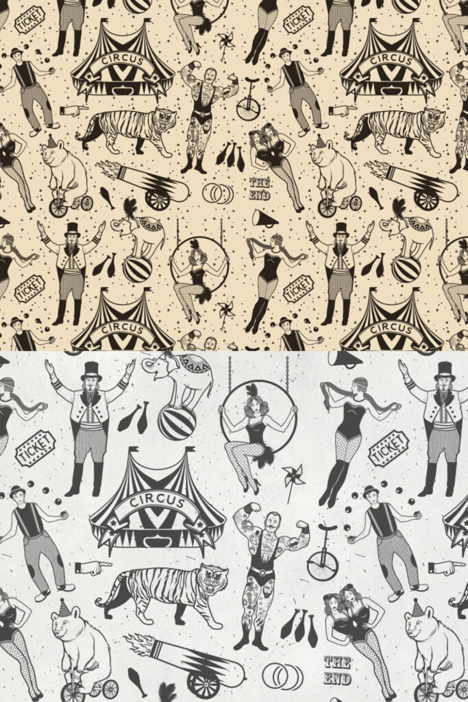 Seamless Circus Pattern – MasterBundles