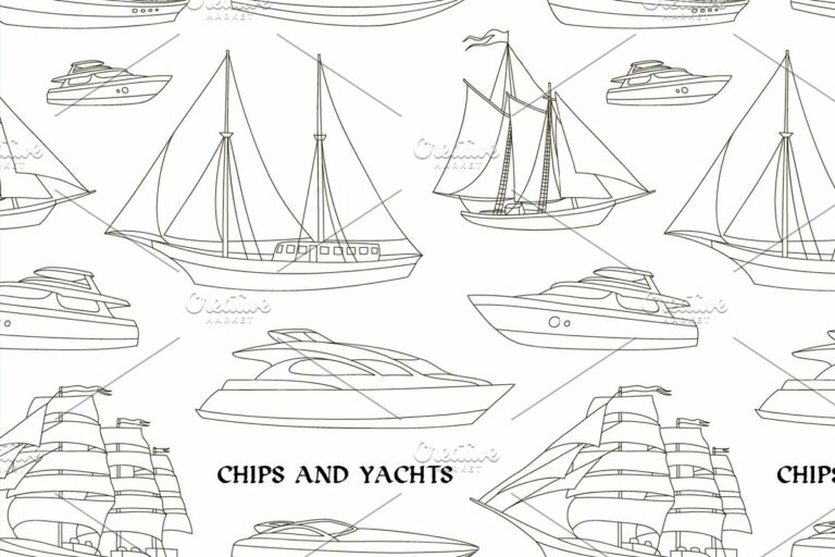 Ships And Yachts Pattern – MasterBundles