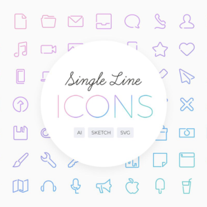 Single Line Vector Icons – MasterBundles