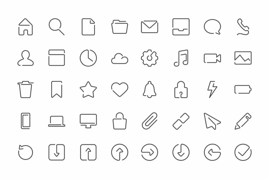 Single Line Vector Icons – MasterBundles