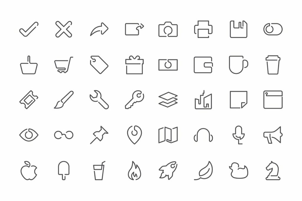 Single Line Vector Icons – MasterBundles