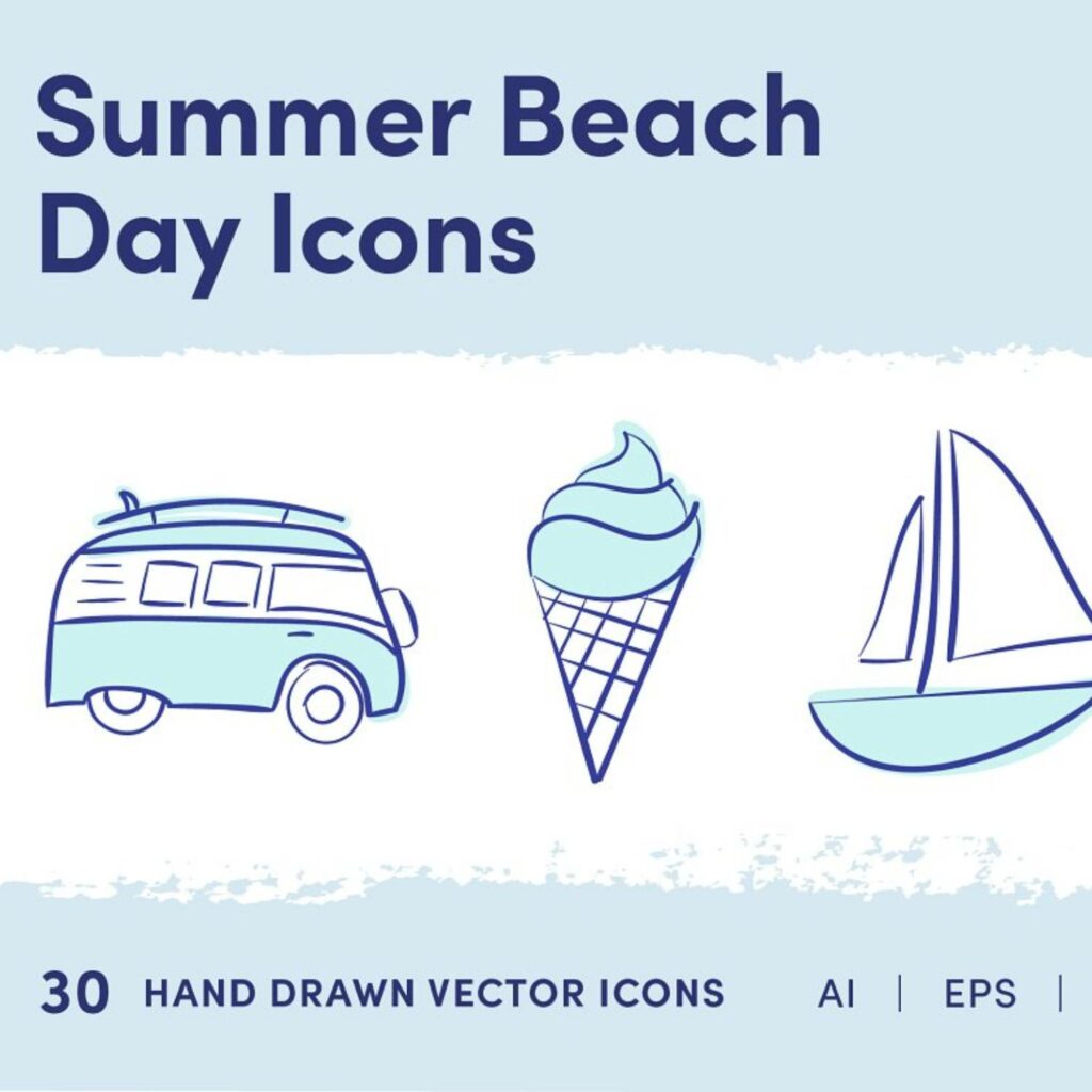 Summer Beach Day Icons – MasterBundles